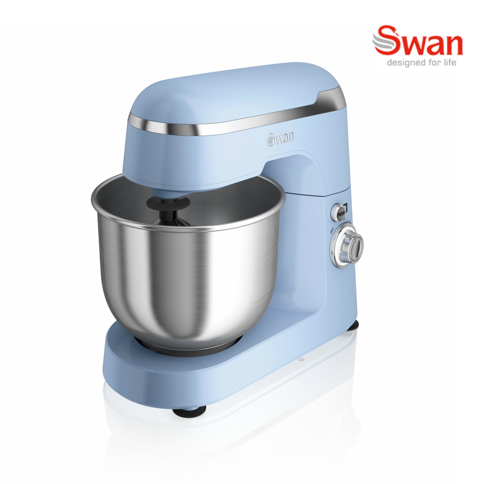 Swan SP25010BLN Retro Stand Mixer 600W - Blue - Kettle and Toaster Man