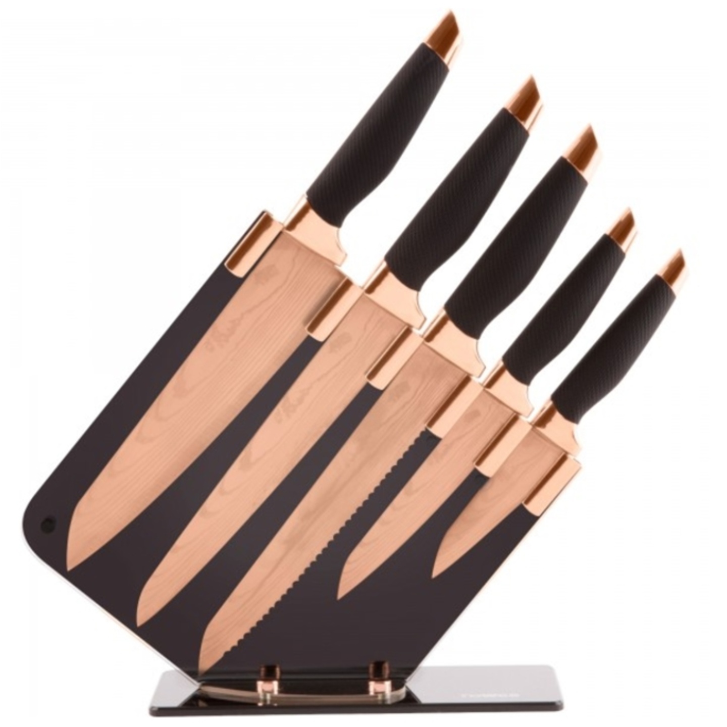 Tower T81532RB Damascus Effect Knife Set with Stainless Steel Blades ...