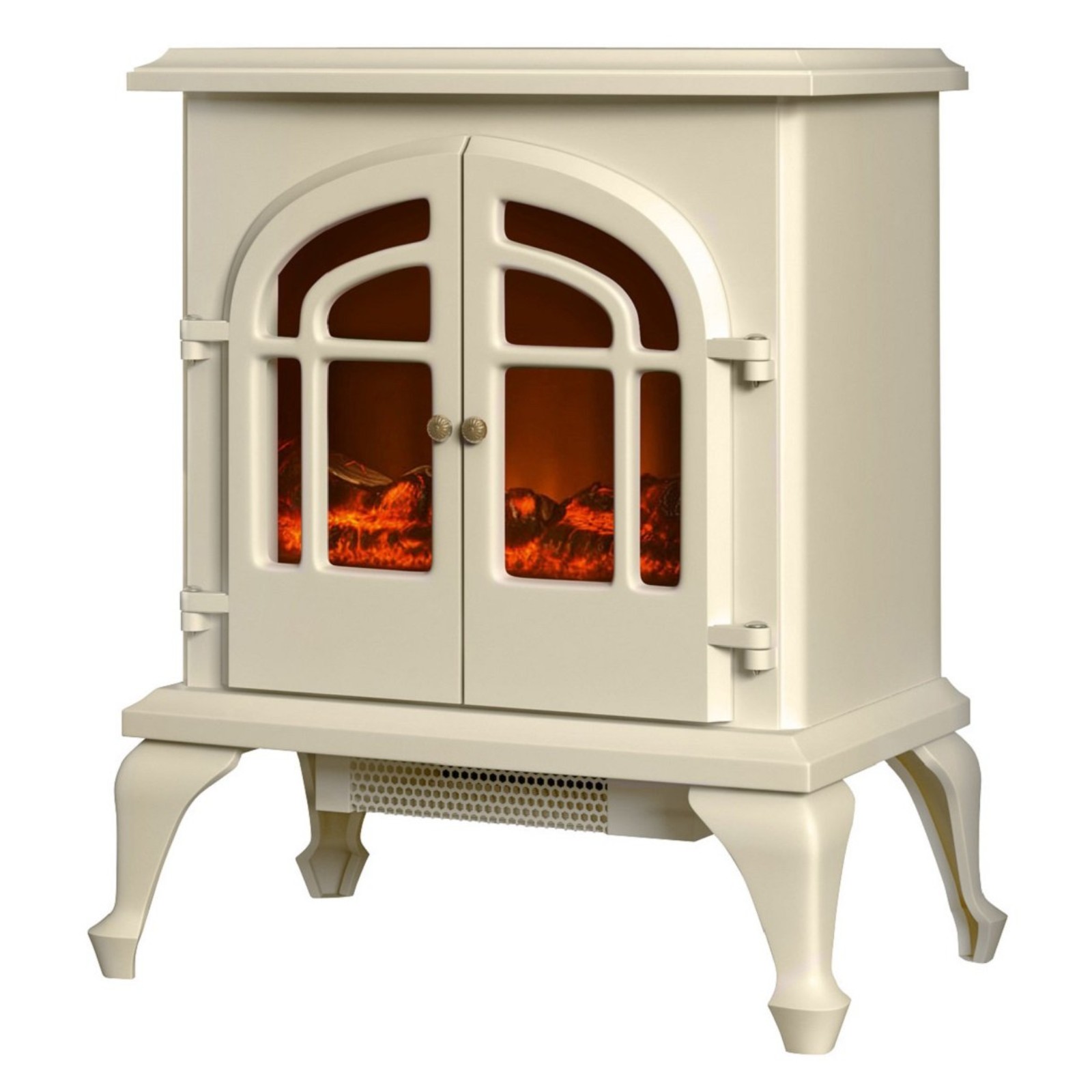 Warmlite WL46015C Log Effect Stove Fire Double Door 2000W - Cream ...