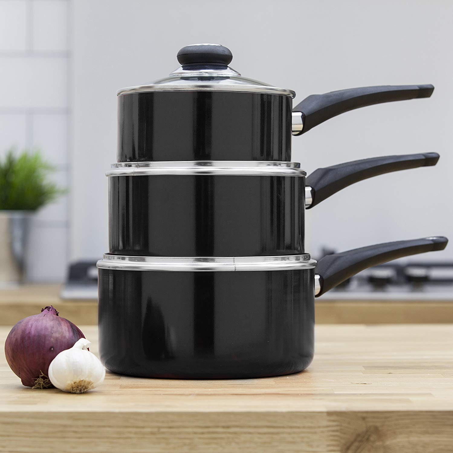 Morphy Richards 977512 Chroma Aluminium Non Stick 3 Piece Pan Set ...