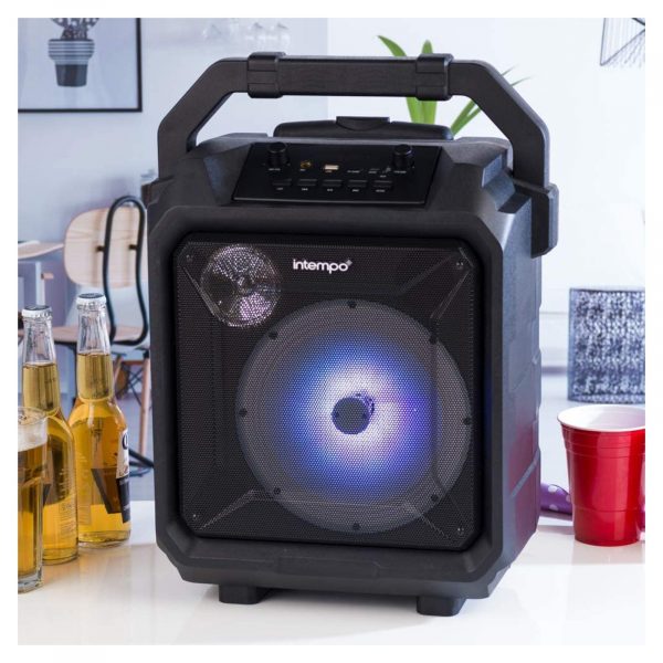 Intempo Bluetooth Speaker With Lights And Microphone Stand - Kettle and ...